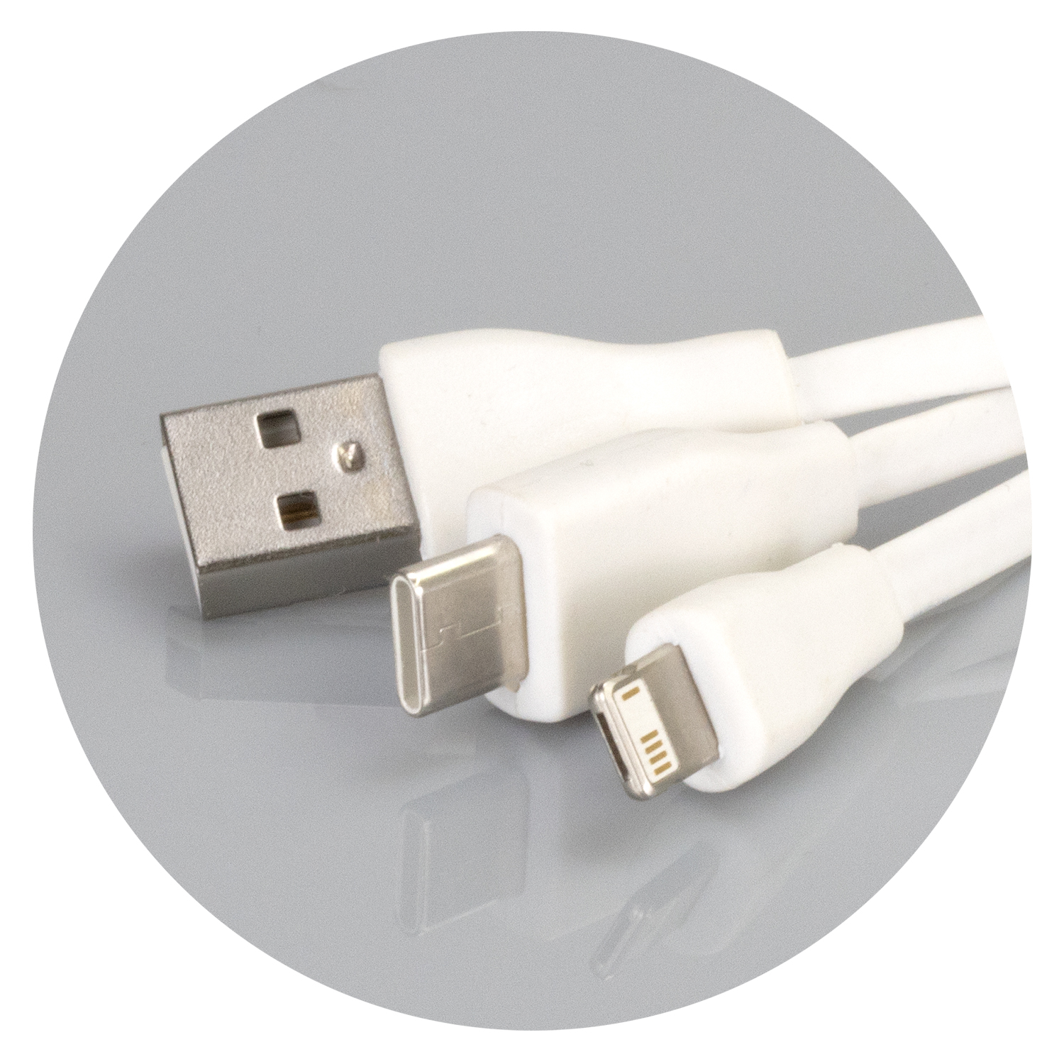 TRENDS | Bamboo Charging Cable Key Ring - Round