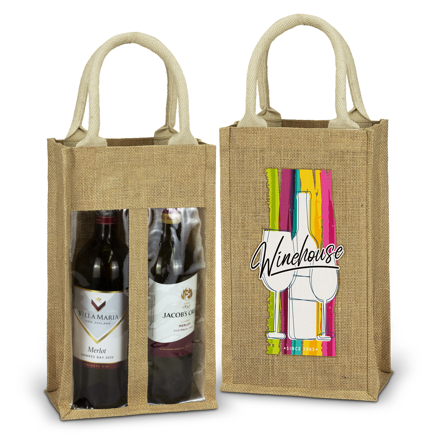 TRENDS | Serena Jute Double Wine Carrier
