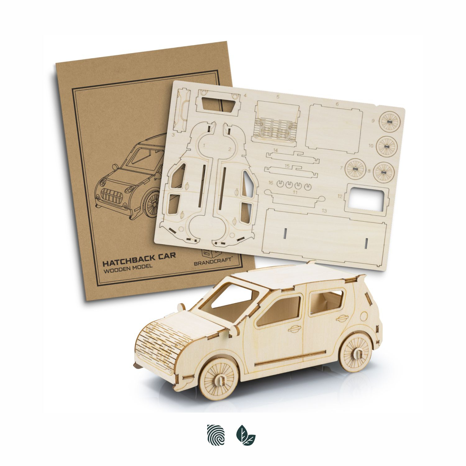 TRENDS | BRANDCRAFT Hatchback Car Wooden Model
