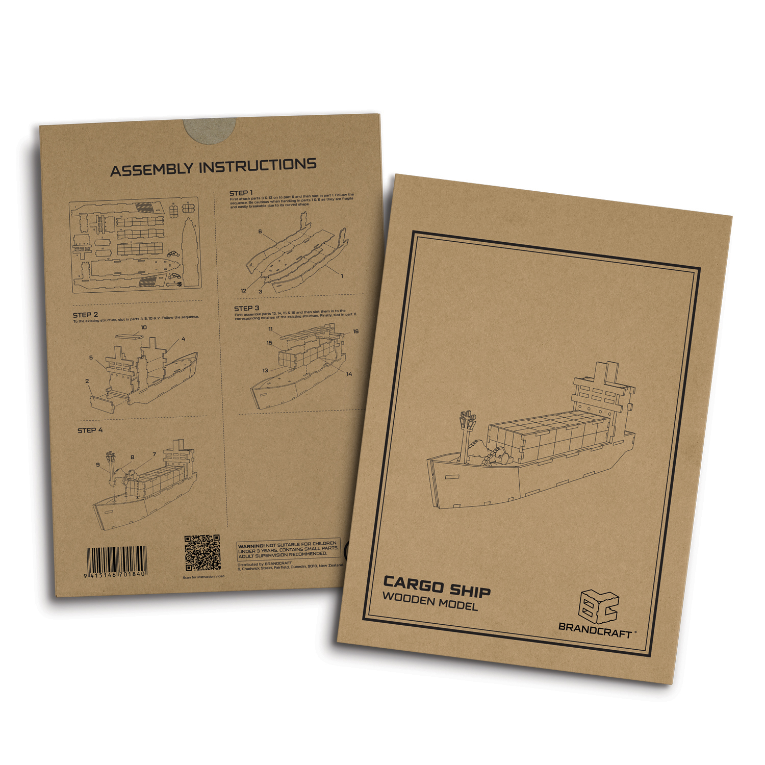 TRENDS | BRANDCRAFT Cargo Ship Wooden Model