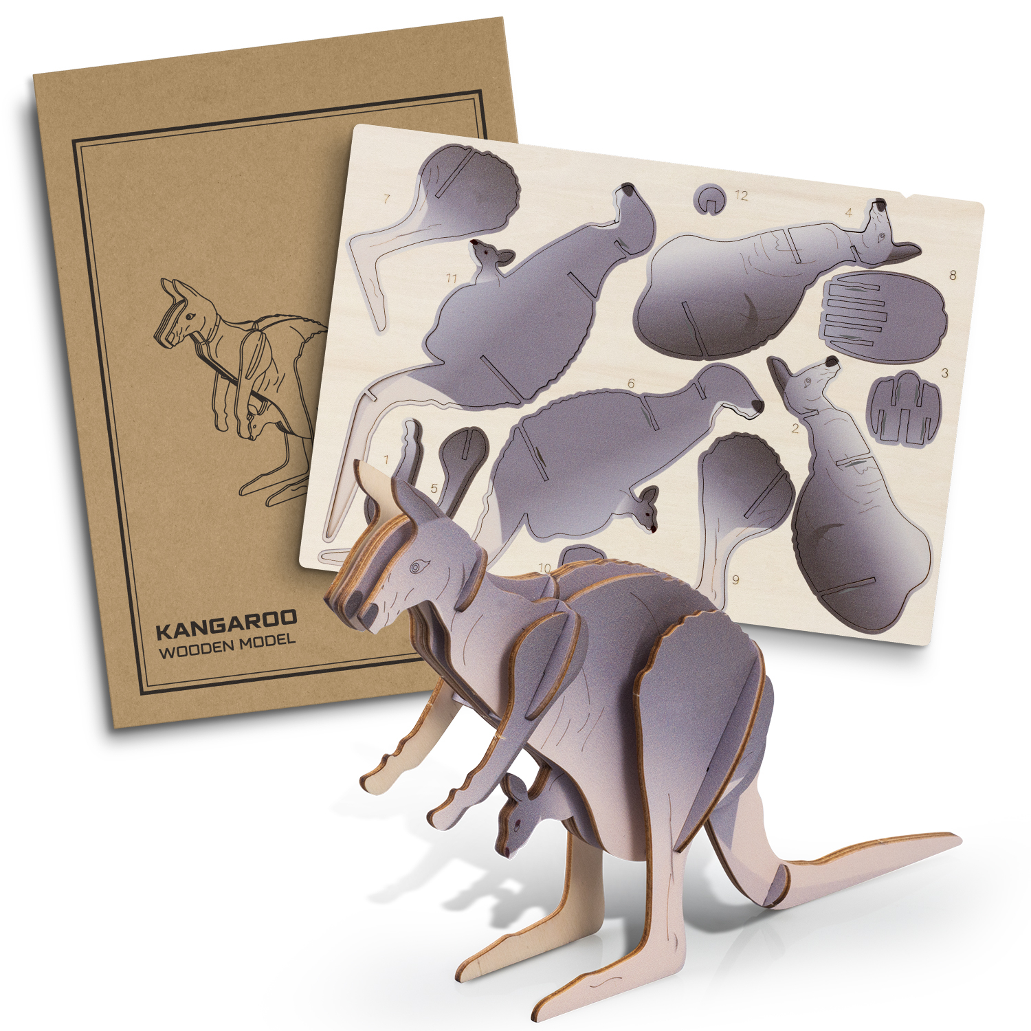 TRENDS | BRANDCRAFT Kangaroo Wooden Model