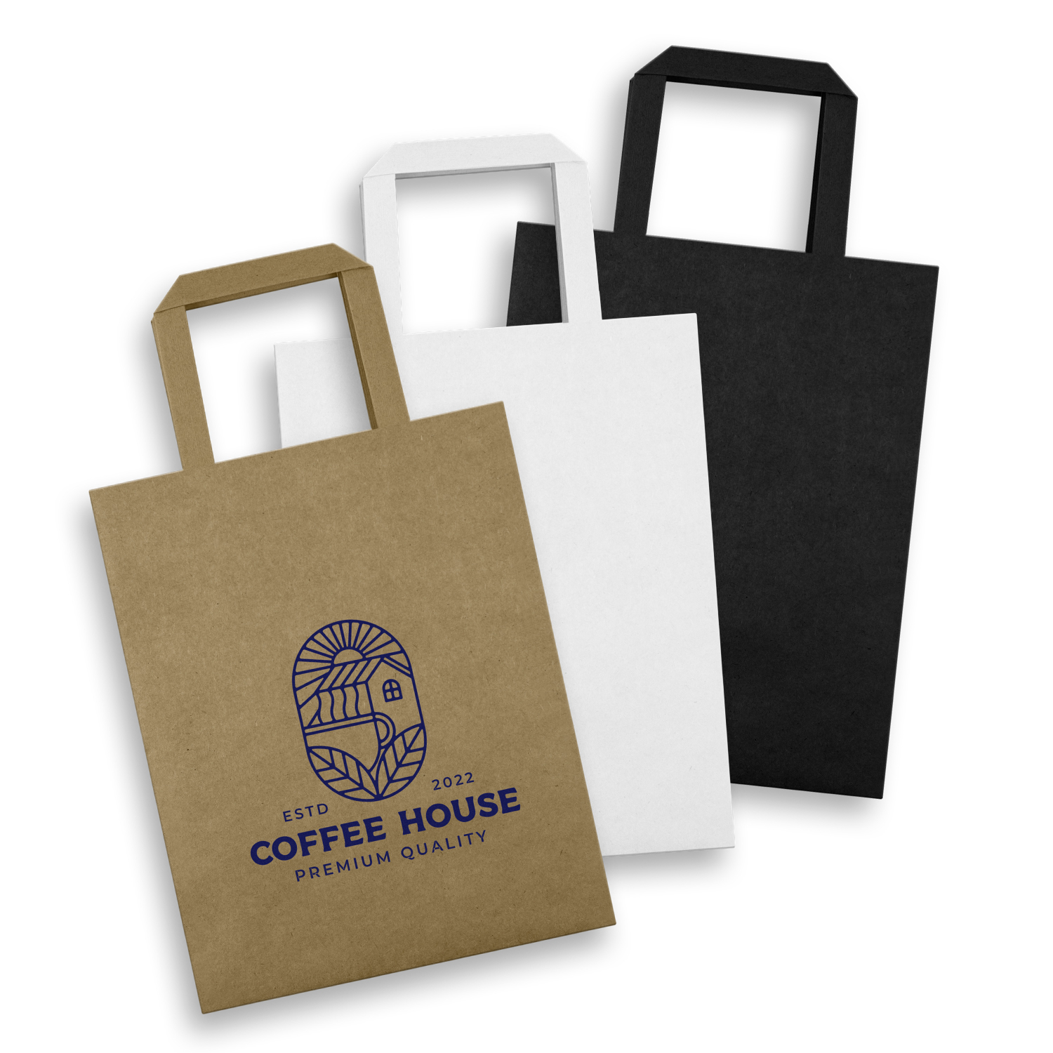 TRENDS | Medium Flat Handle Paper Bag Portrait