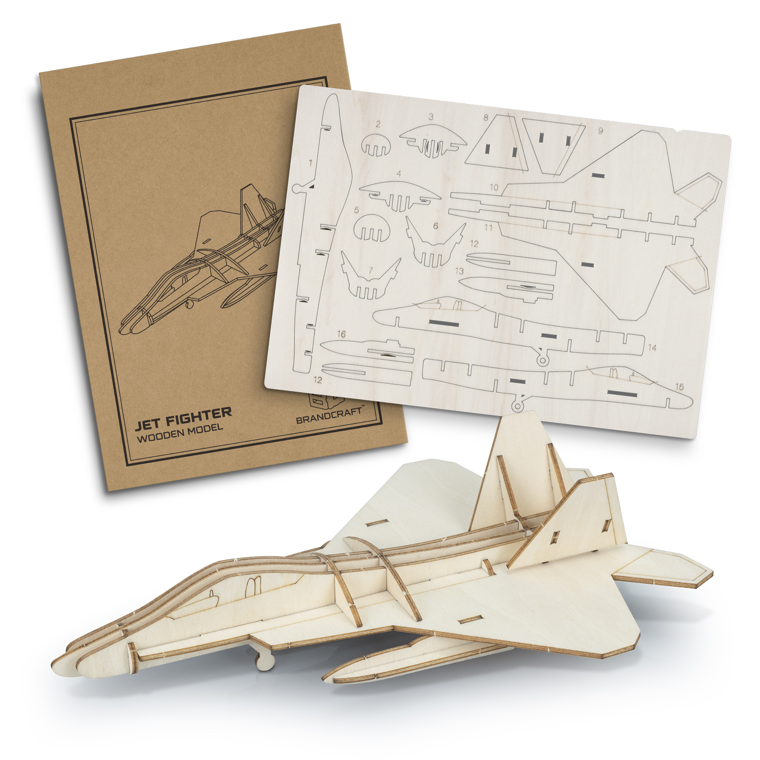 TRENDS | BRANDCRAFT Jet Fighter Wooden Model