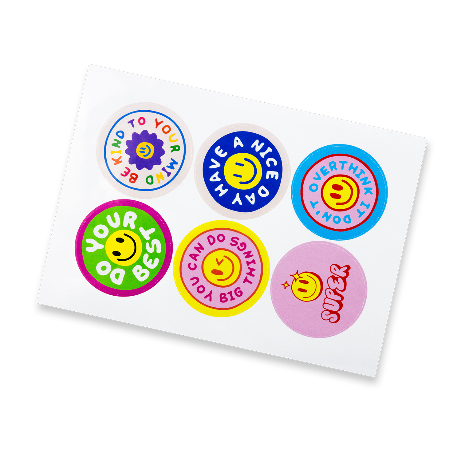 TRENDS | Sticker Sheet 80mm Circle - Gloss