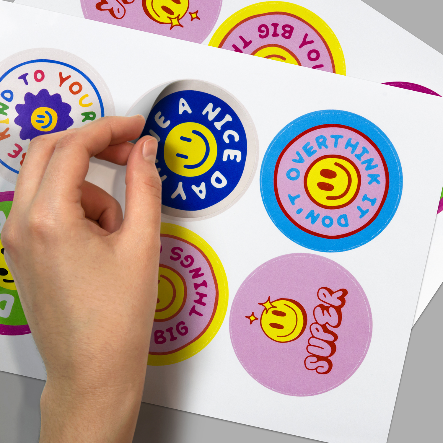 TRENDS | Sticker Sheet 80mm Circle - Gloss