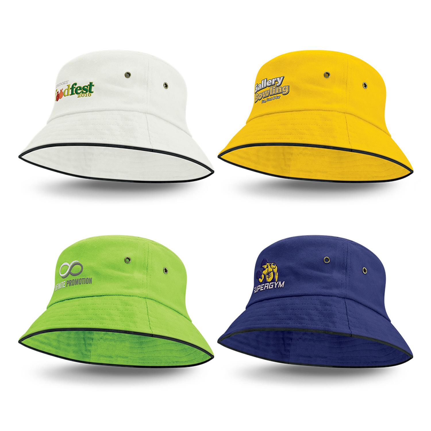 TRENDS | Bondi Bucket Hat - Black Sandwich Trim - Sale