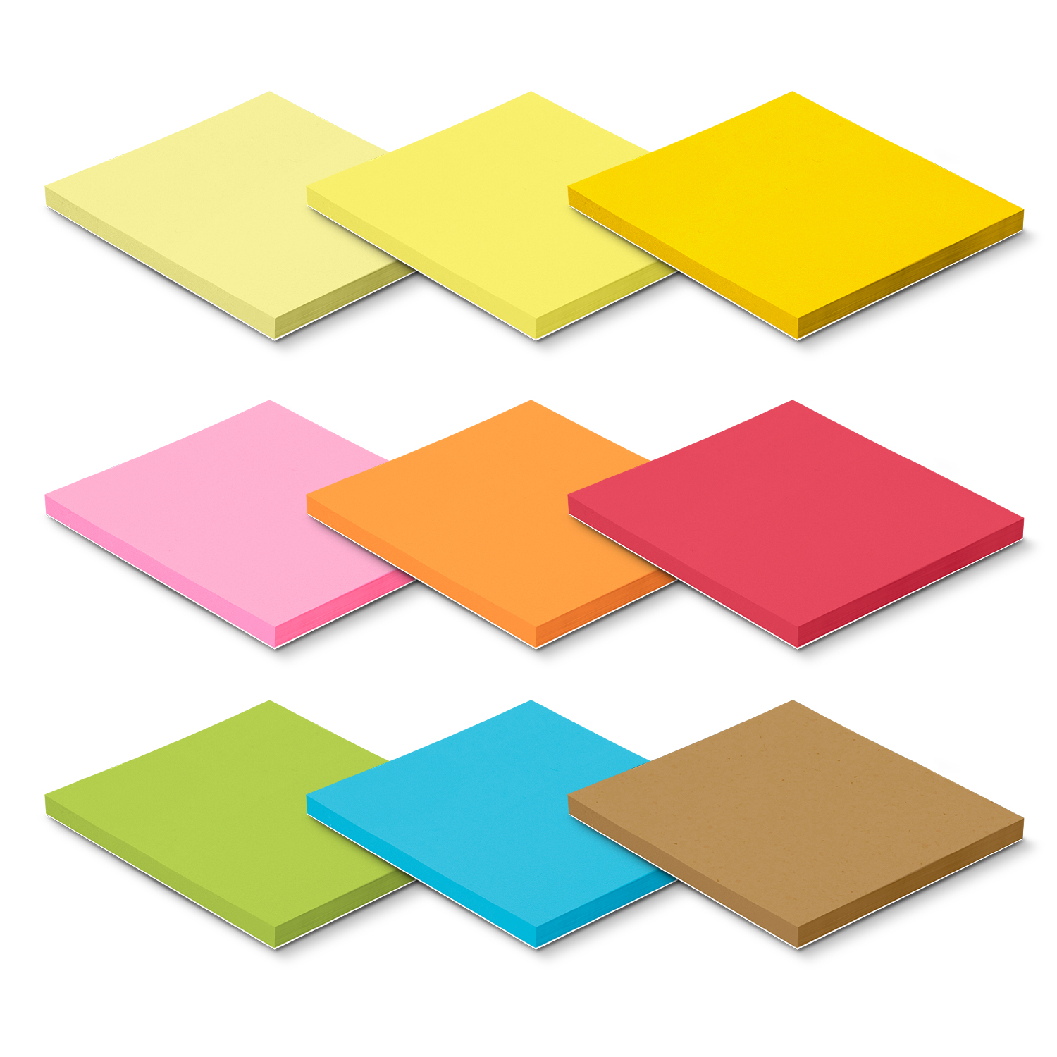 TRENDS | Coloured Sticky Pad 70 x 75mm - 50 Sheets